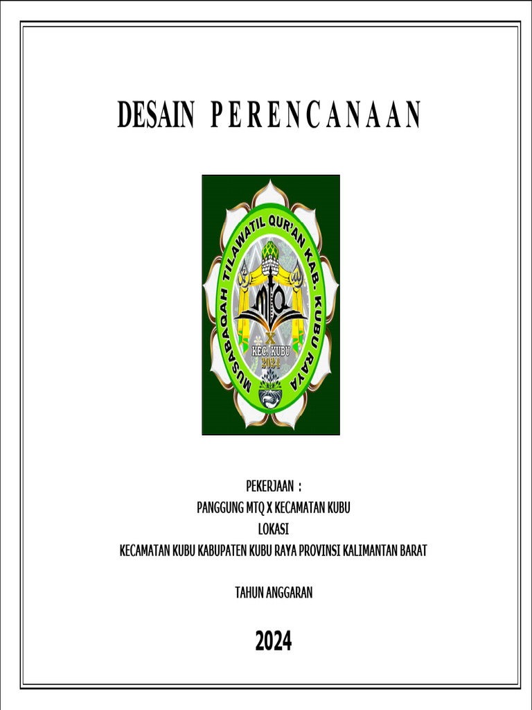 Desain Panggung MTQ Kubu 2024 | PDF