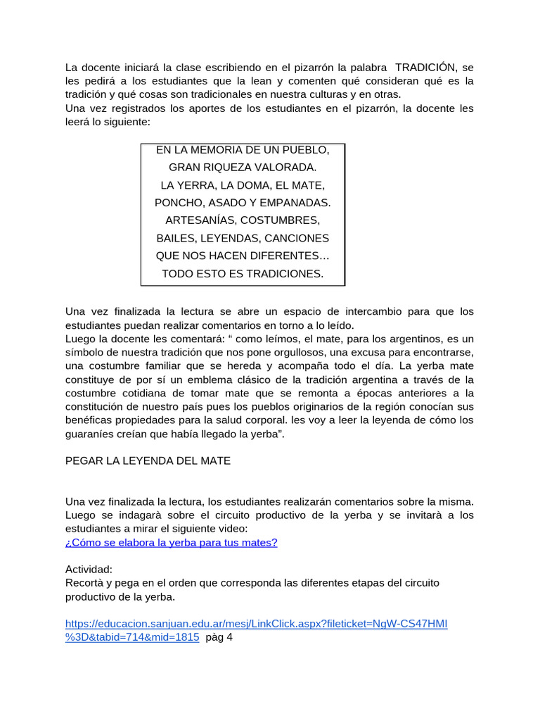 Tradiciones Argentinas y el Mate | PDF