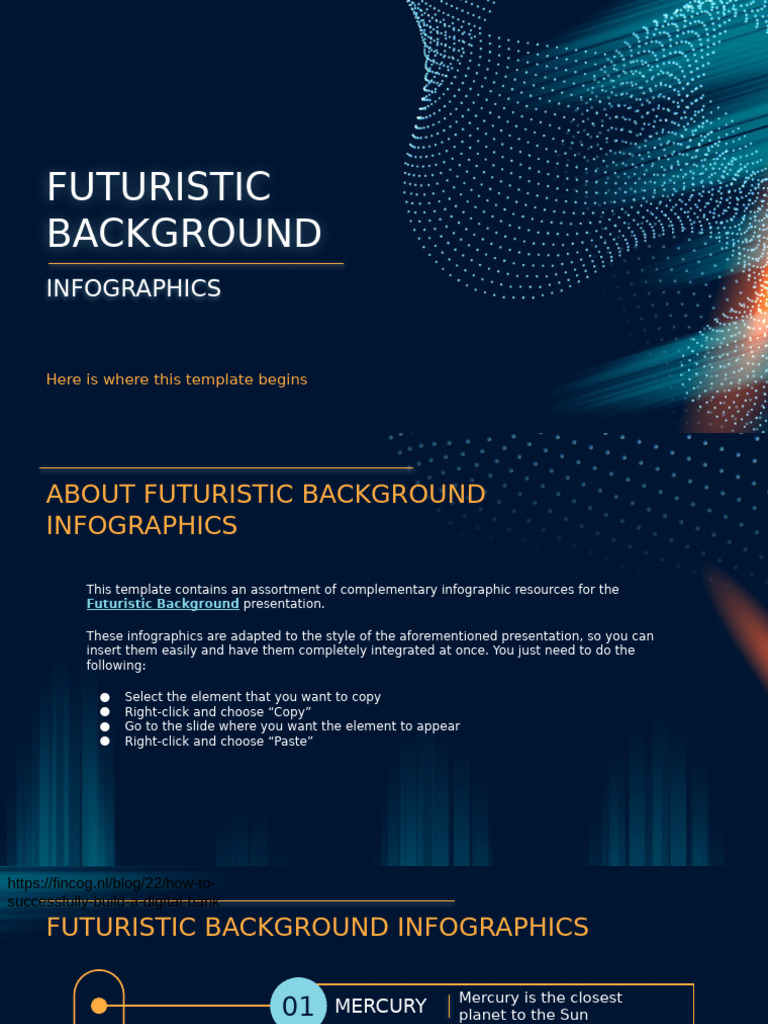 Futuristic Background Infographics Guide | PDF | Planets | Saturn