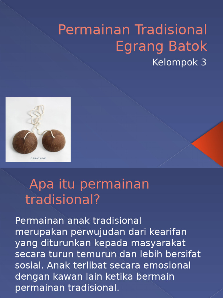 Permainan Tradisional Egrang Batok | PDF