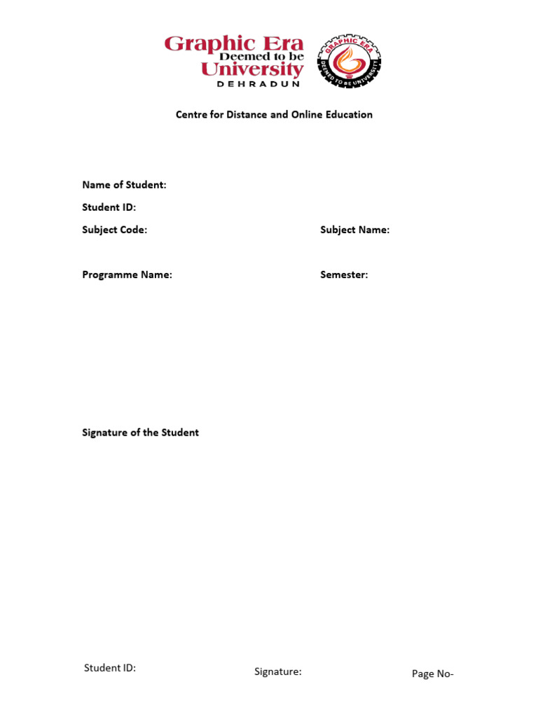 CDOE Exam First Page | PDF