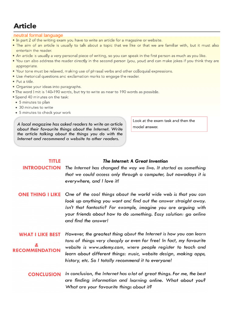 000 Article Writing Guide | PDF
