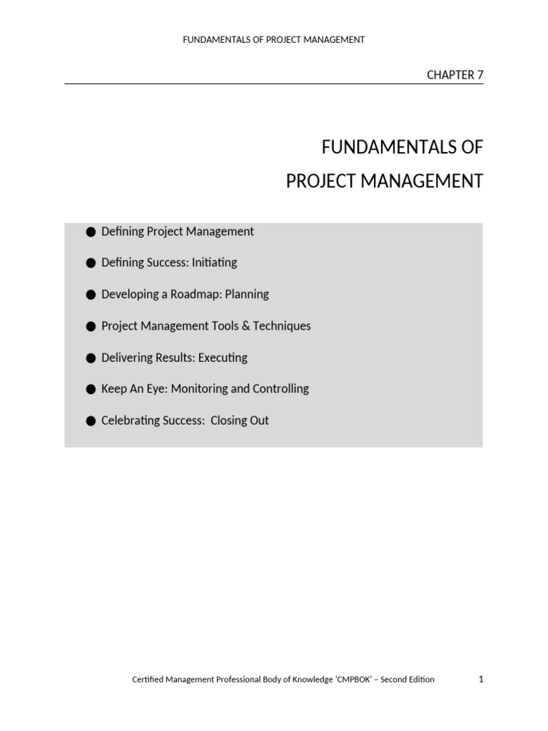 Project Management Fundamentals Guide | PDF | Project Management | Risk