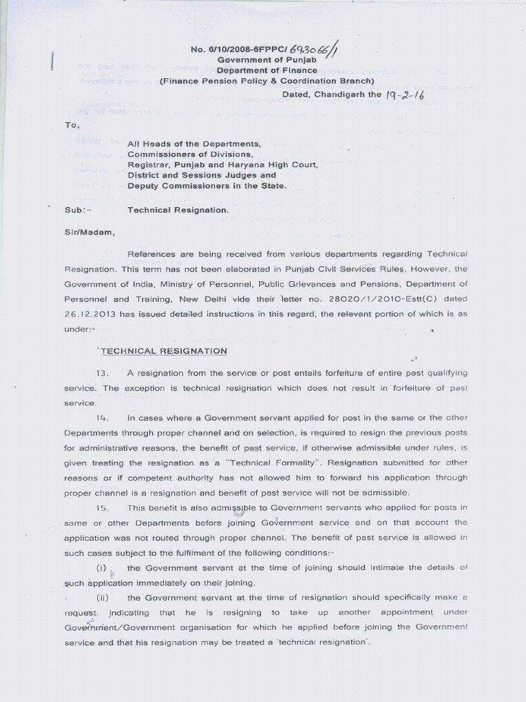 Technical Resignation | PDF