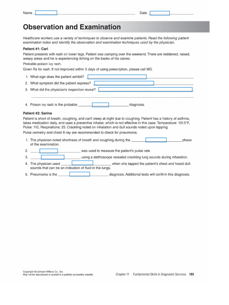 Ch. 11 Observation and Examination | PDF