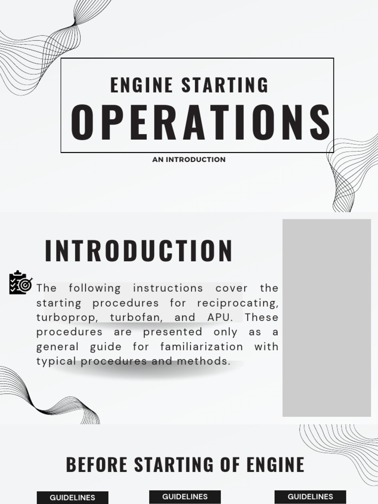 Aircraft Engine Starting Procedures | PDF | Ignition System | Switch