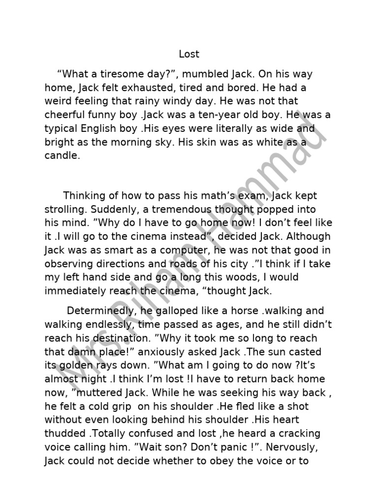 Lost My Writing Sample-1 | PDF