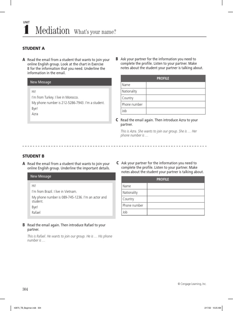voices_beginner_unit_1_mediation_0 | PDF