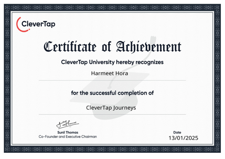 Certificate - CT Journeys | PDF