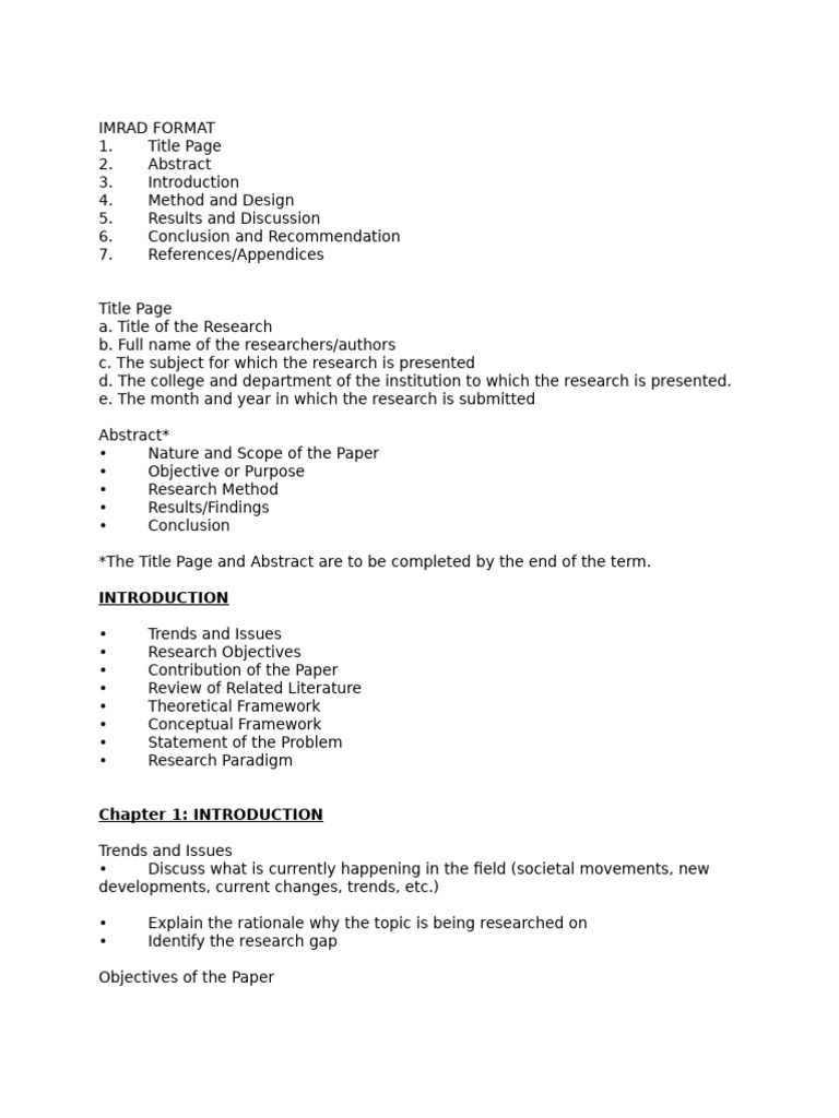 IMRAD Research Paper Structure Guide | PDF | Qualitative Research | Statistics