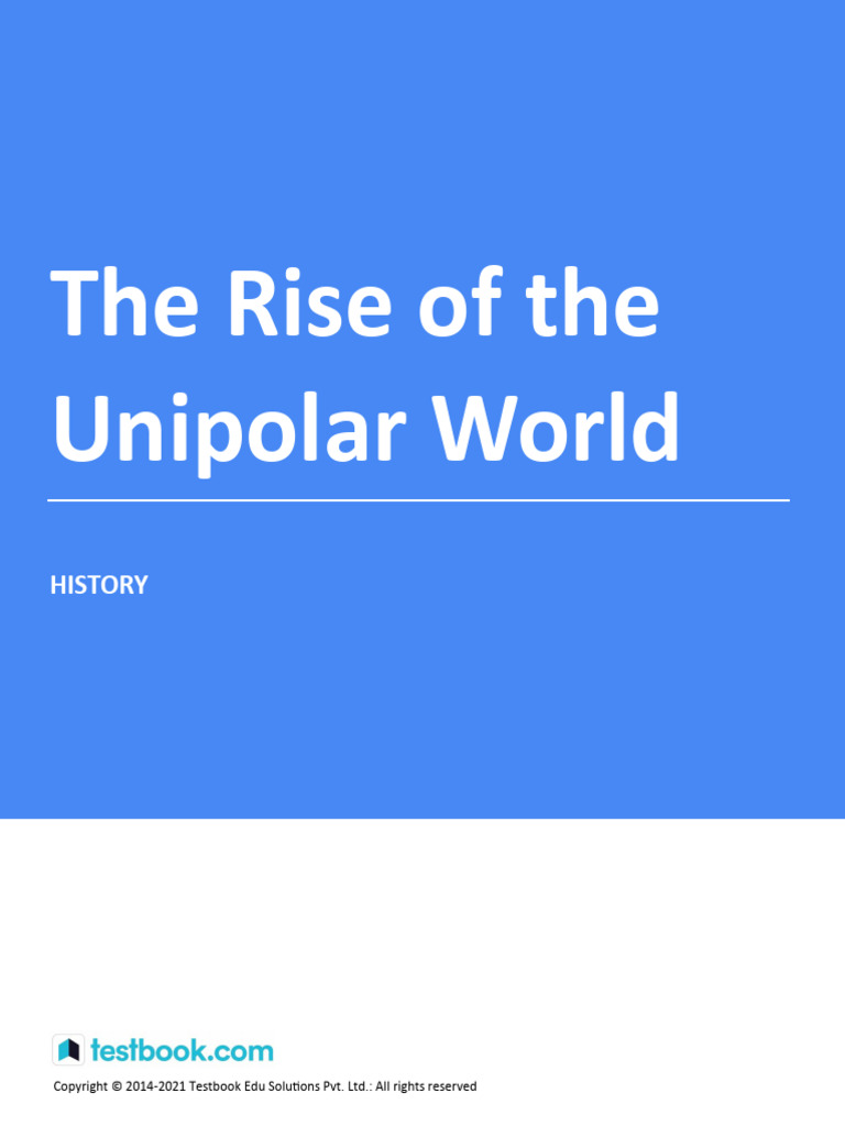 The Rise of The Unipolar World - Study Notes | PDF | Cold War | German ...