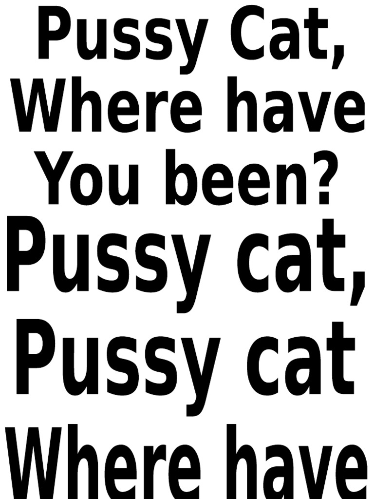 Pussy Cat Pdf