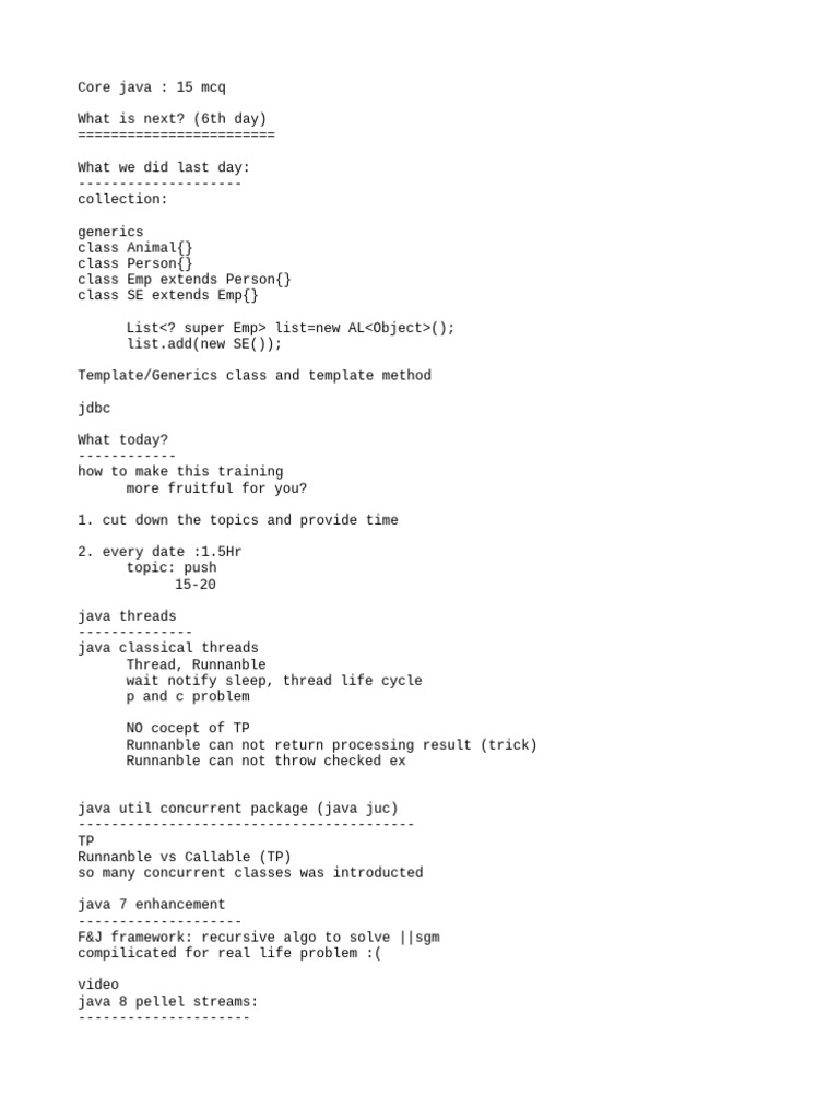 Day 6 Java Threads Pdf Java Programming Language Java Version 3213
