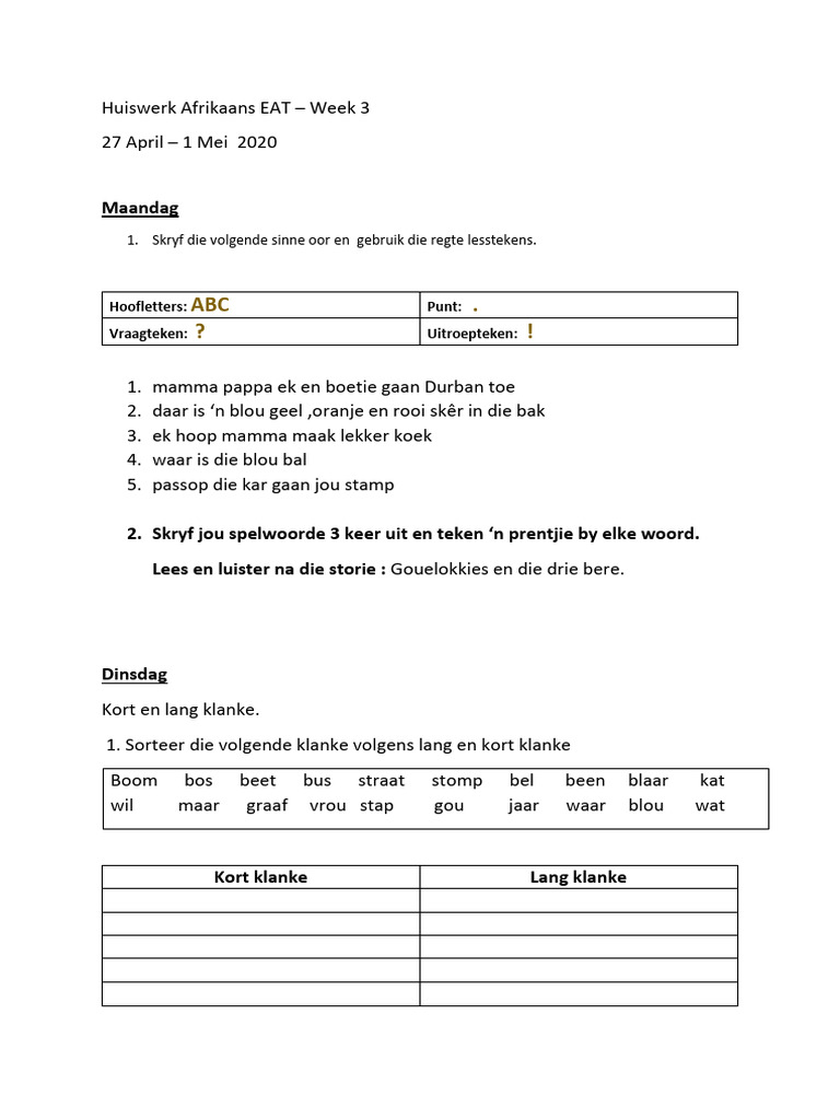 GR 3 Afr Eat Week 3 | PDF