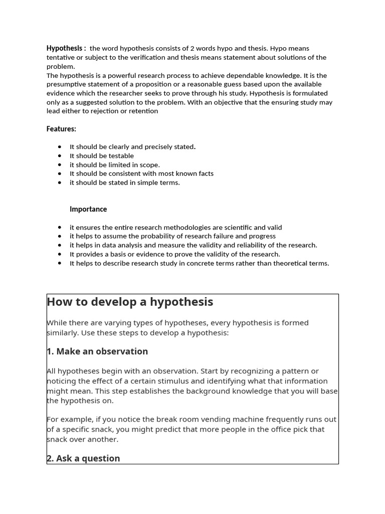 Hypothesis | PDF | Hypothesis | Falsifiability