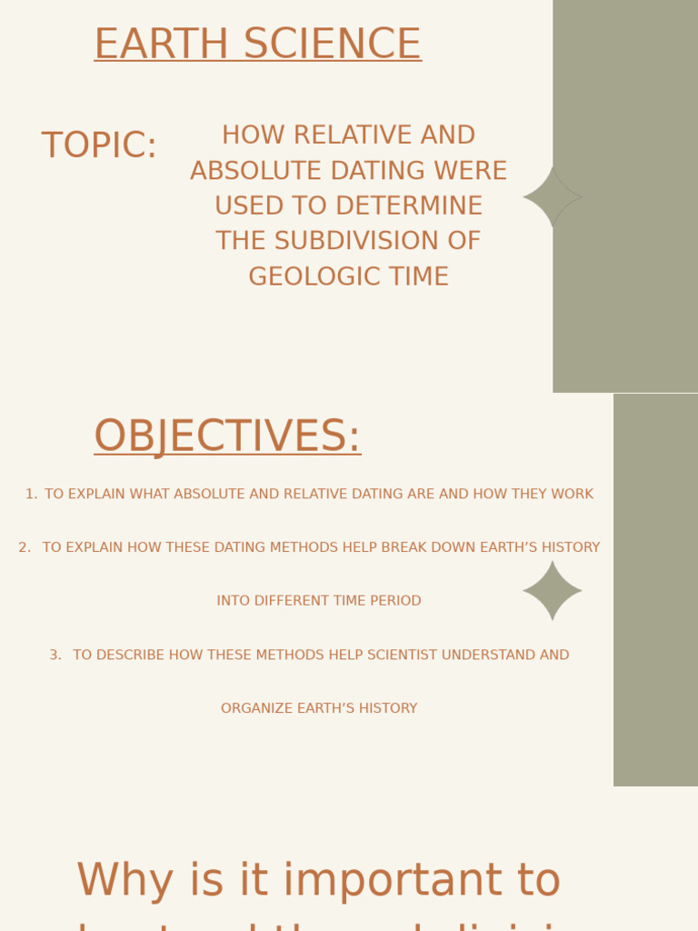 How Relative and Absolute Dating Were Used To Determine The Subdivisions of Geologic Time | PDF ...