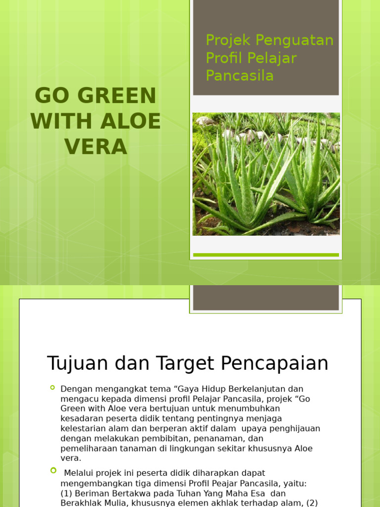 Go Green With Aloe Vera | PDF