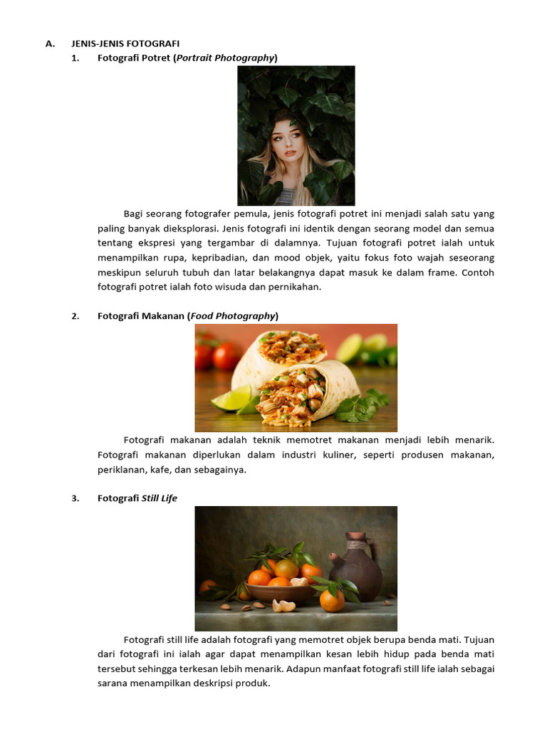 ELEMEN 6 - TEKNIK PENGAMBILAN GAMBAR FOTOGRAFI | PDF