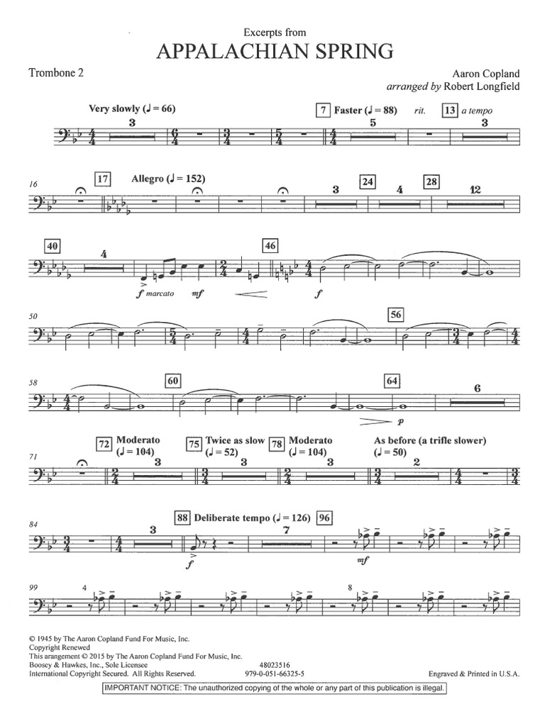20 Trombone 2 Appalachian Spring | PDF