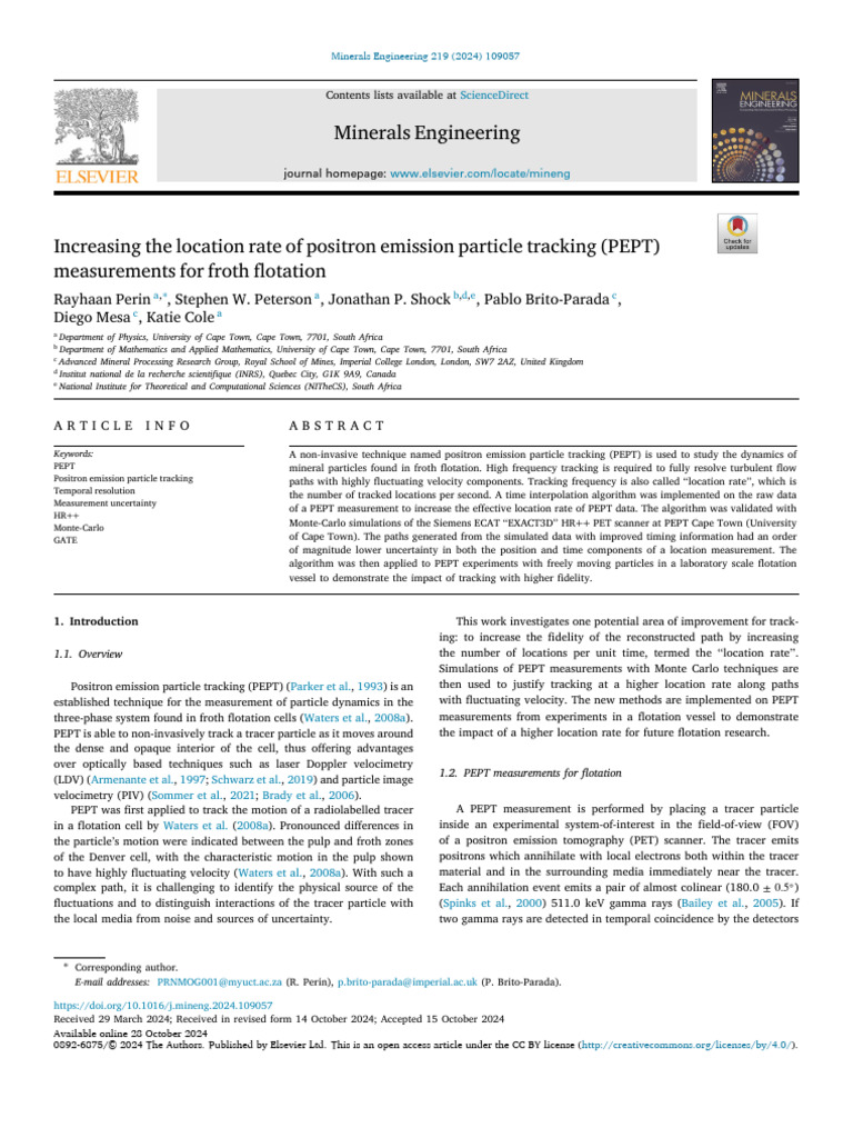 1 s2.0 S0892687524004862 Main | PDF | Positron Emission Tomography | Errors And Residuals