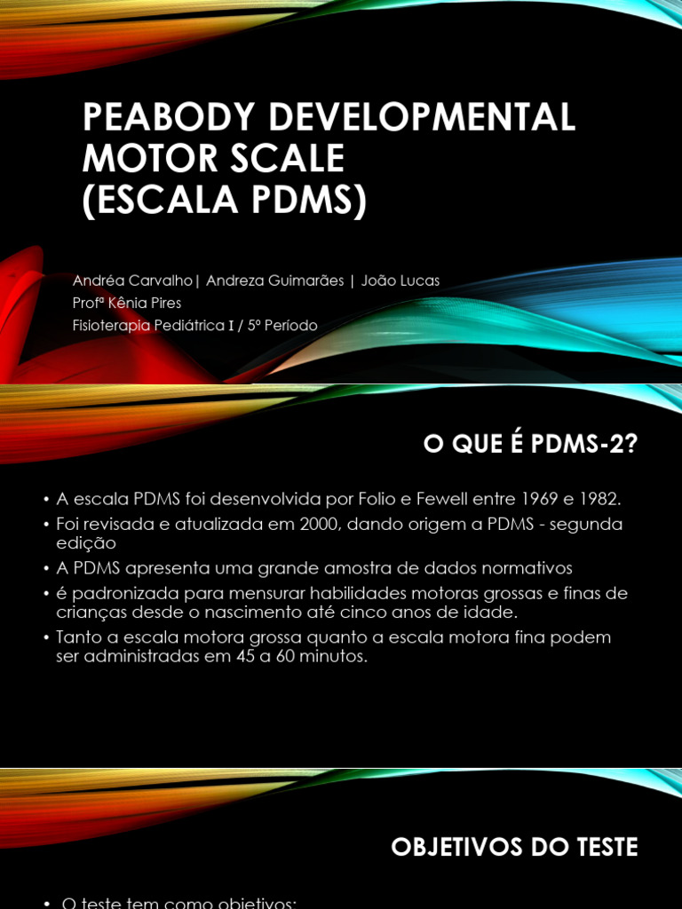Escala PDMS 2 João Lucas Andreza e Andrea Carvalho | PDF