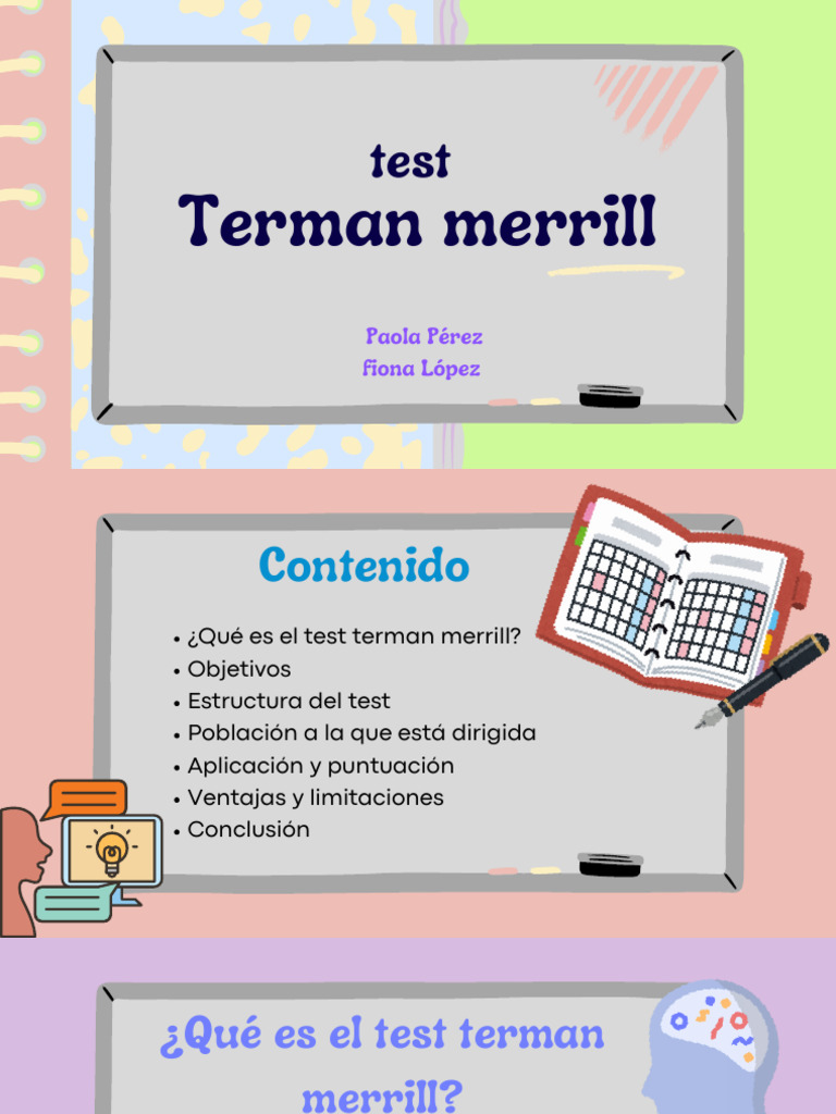 Presentación Del Test Terman Merril. | PDF | Cociente de inteligencia ...