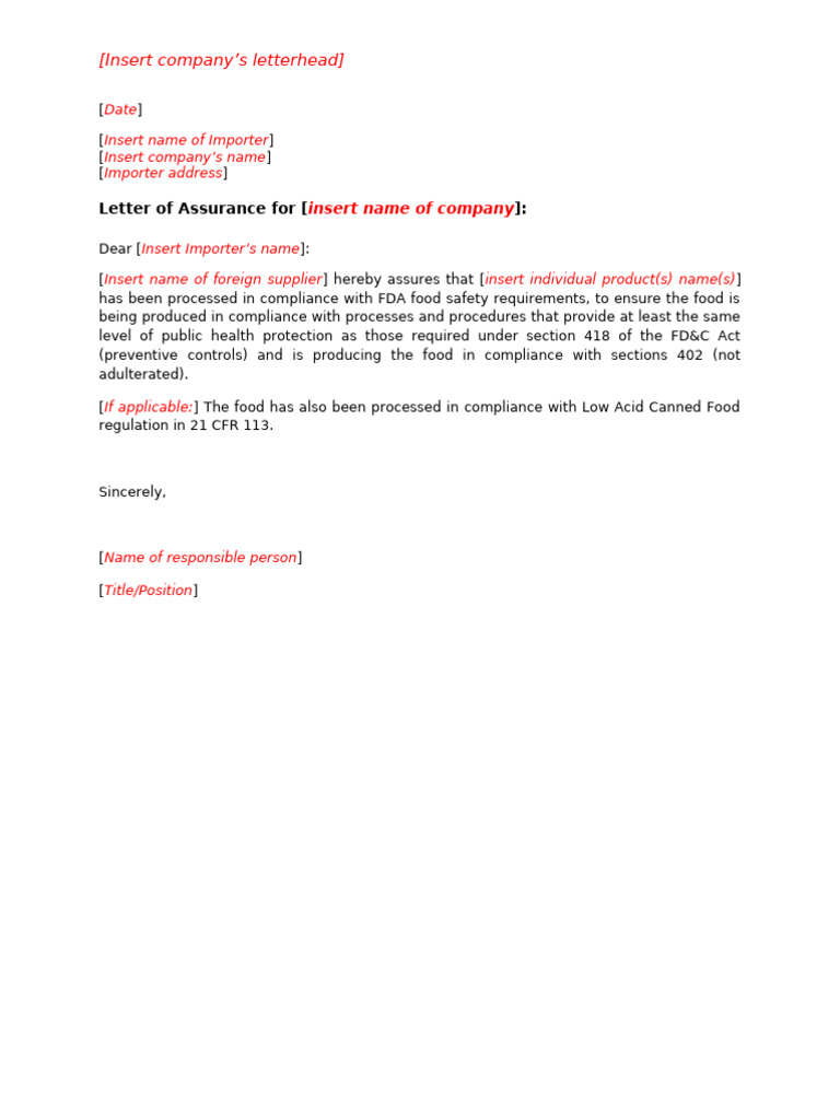 Written Assurance VSI HARPC AF 06052020 | PDF