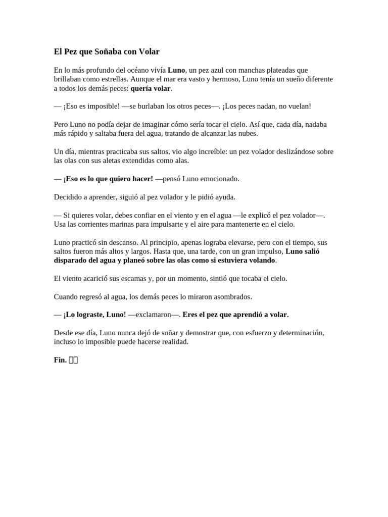 El pez que soñaba con volar | PDF