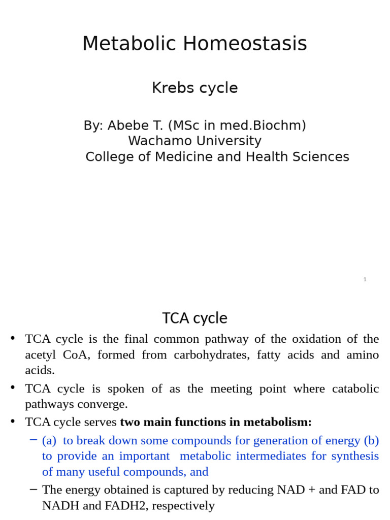 Abe TCA (1) | PDF | Diet & Nutrition | Chemistry