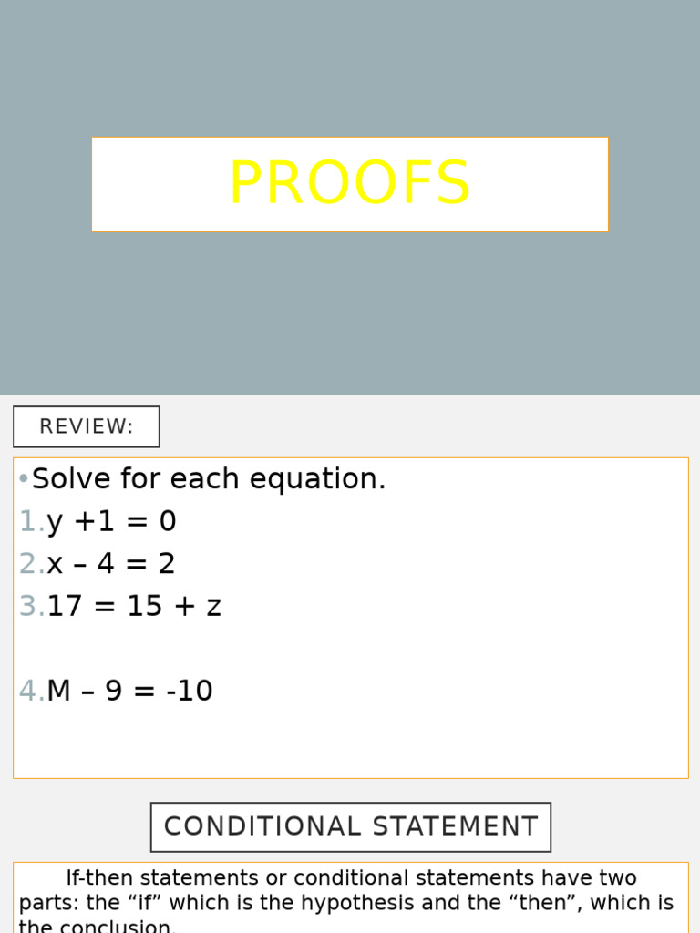 Conditional Statements Explained | PDF | Mathematical Proof ...
