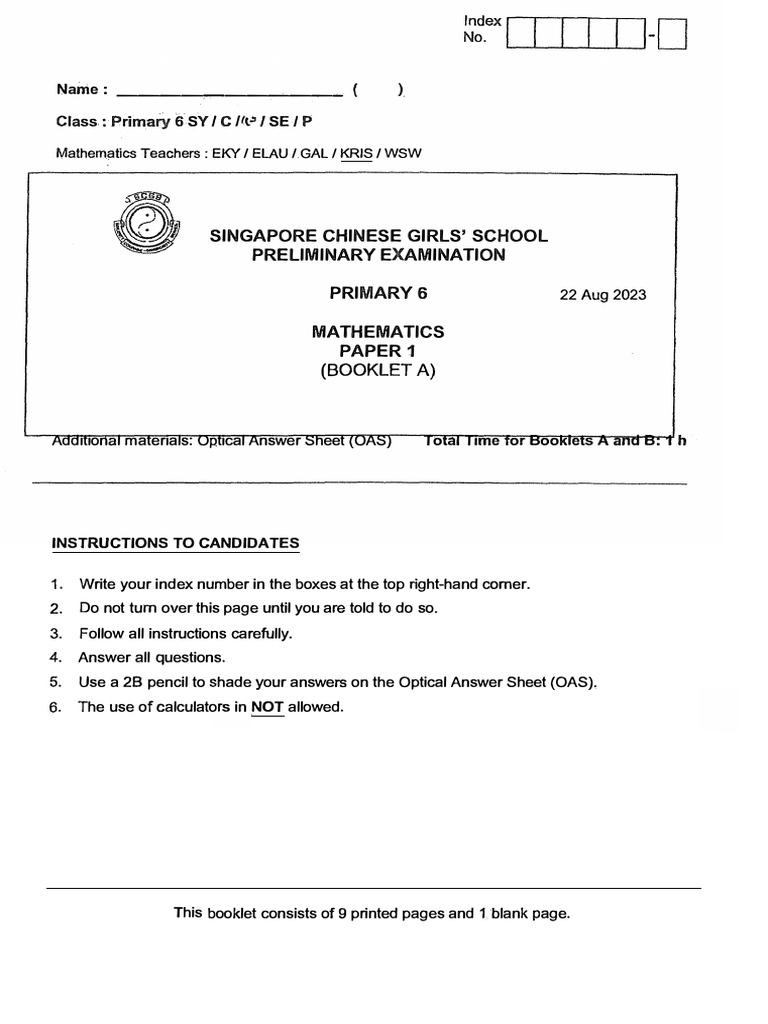 P6 - Maths - Prelim - 2023 - SCGS - Exam - Papers - 20240902 | PDF