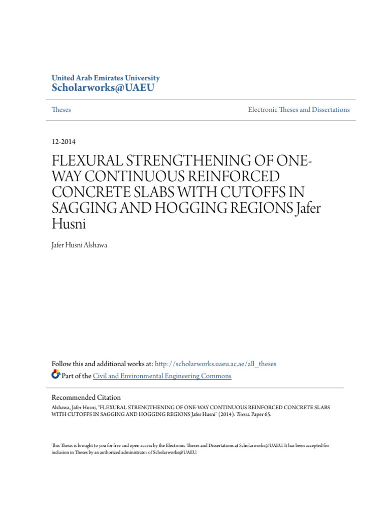 Flexural Strengthening of Oneway Continuous Reinforced | PDF