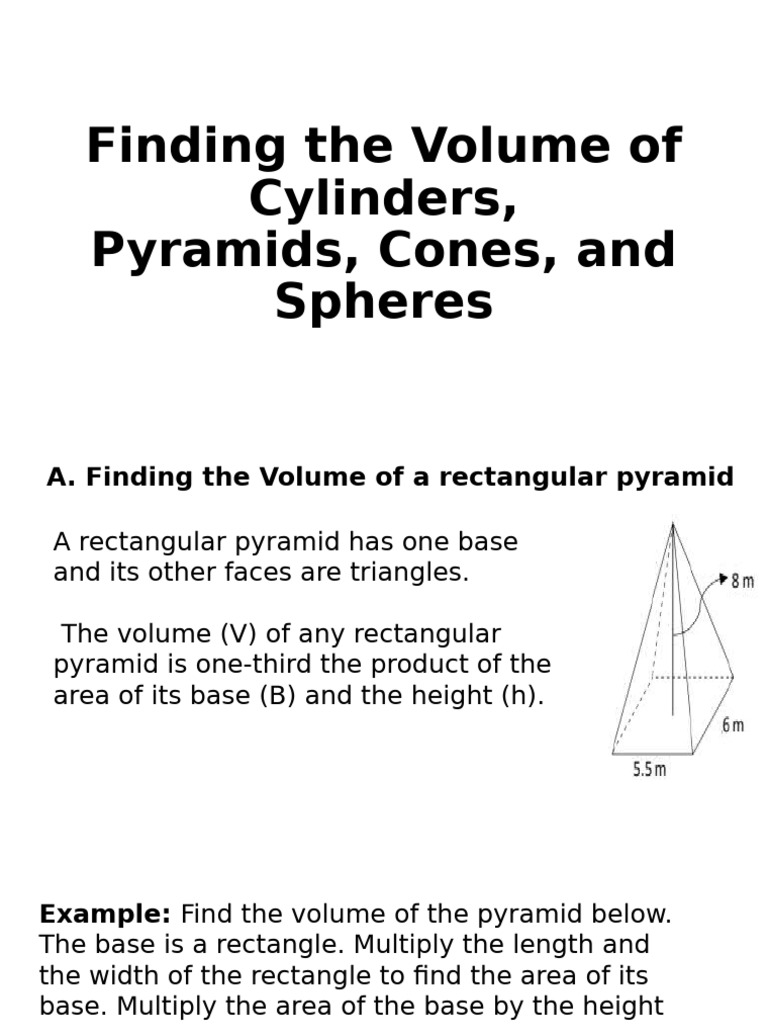 Finding The Volume of Cylinders | PDF