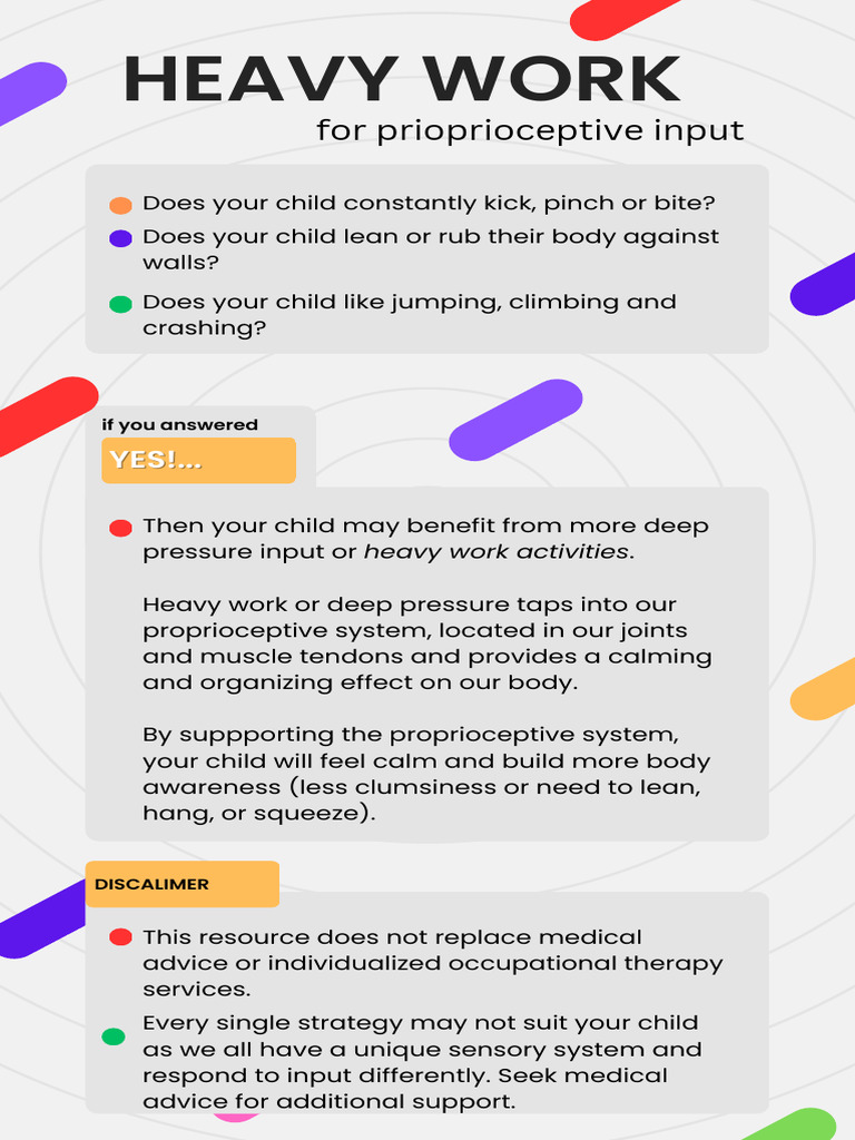 Deep Pressure Input - by Age | PDF