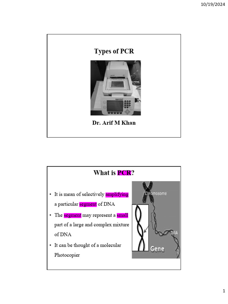 Types of PCR | PDF | Polymerase Chain Reaction | Primer (Molecular Biology)