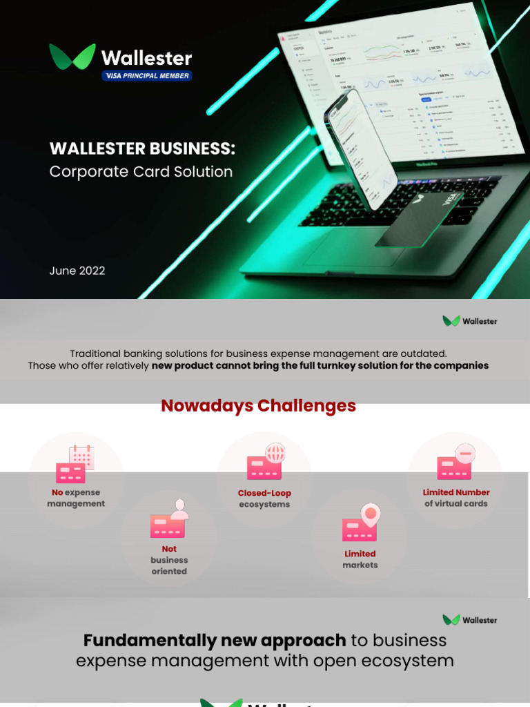 Card Issuance - Wallester Business Presentation | PDF | Automated Teller Machine | Google Play