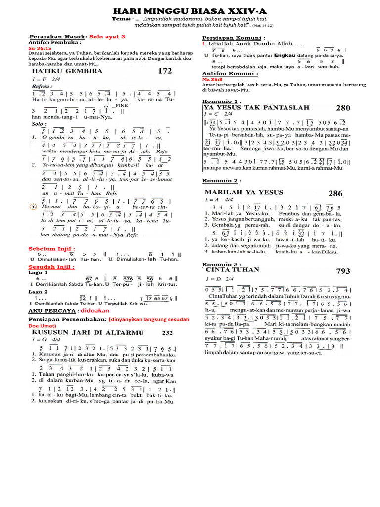 NYANYIAN HMB XXIV-A | PDF