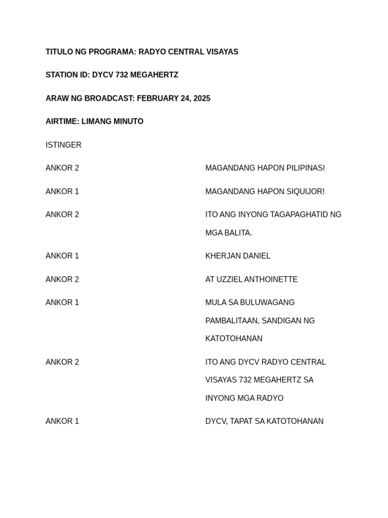 SCRIPT FILIPINO | PDF