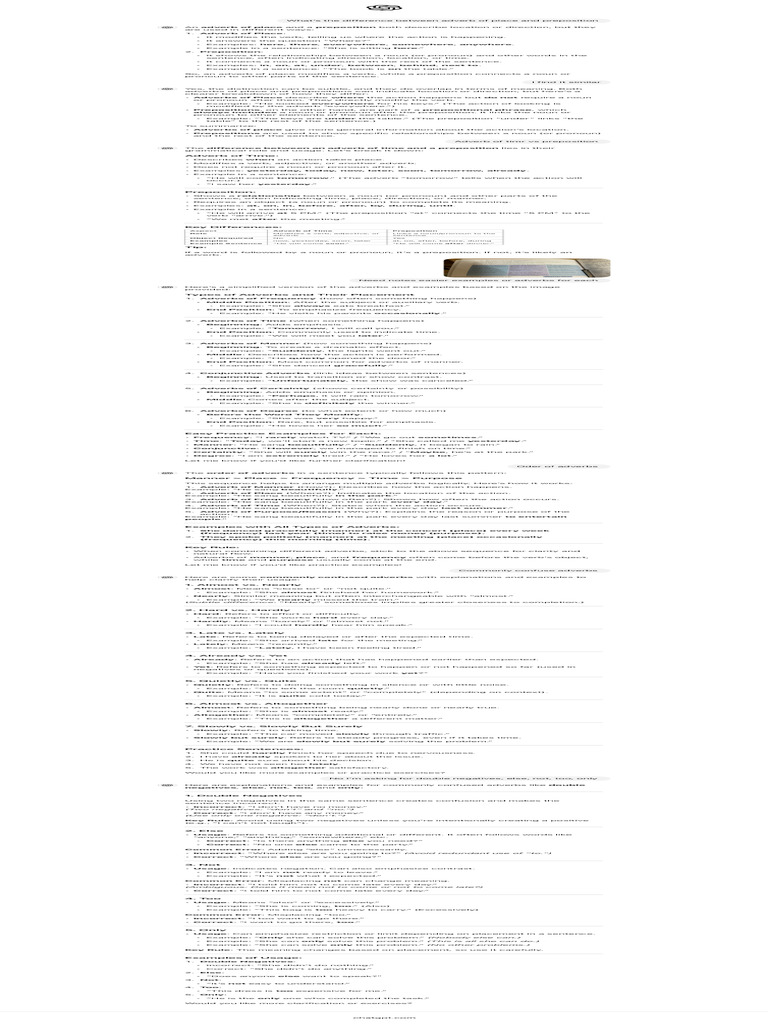 Adverb Vs Preposition | PDF