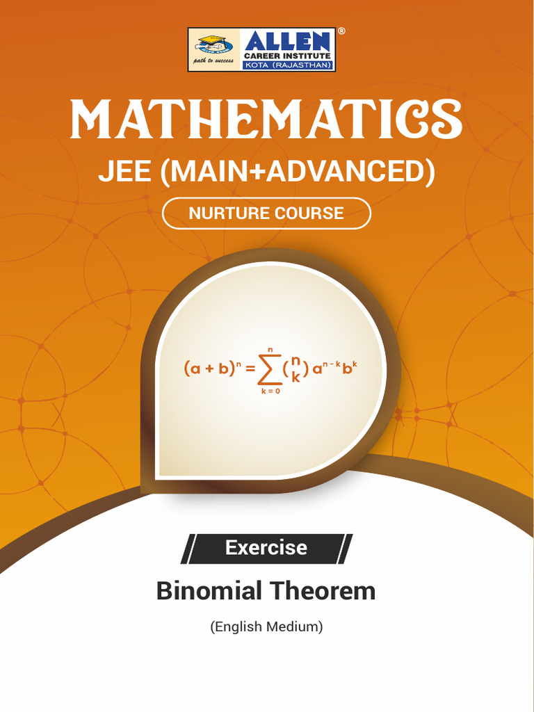 Binomial Theorem Exercise 1 | PDF