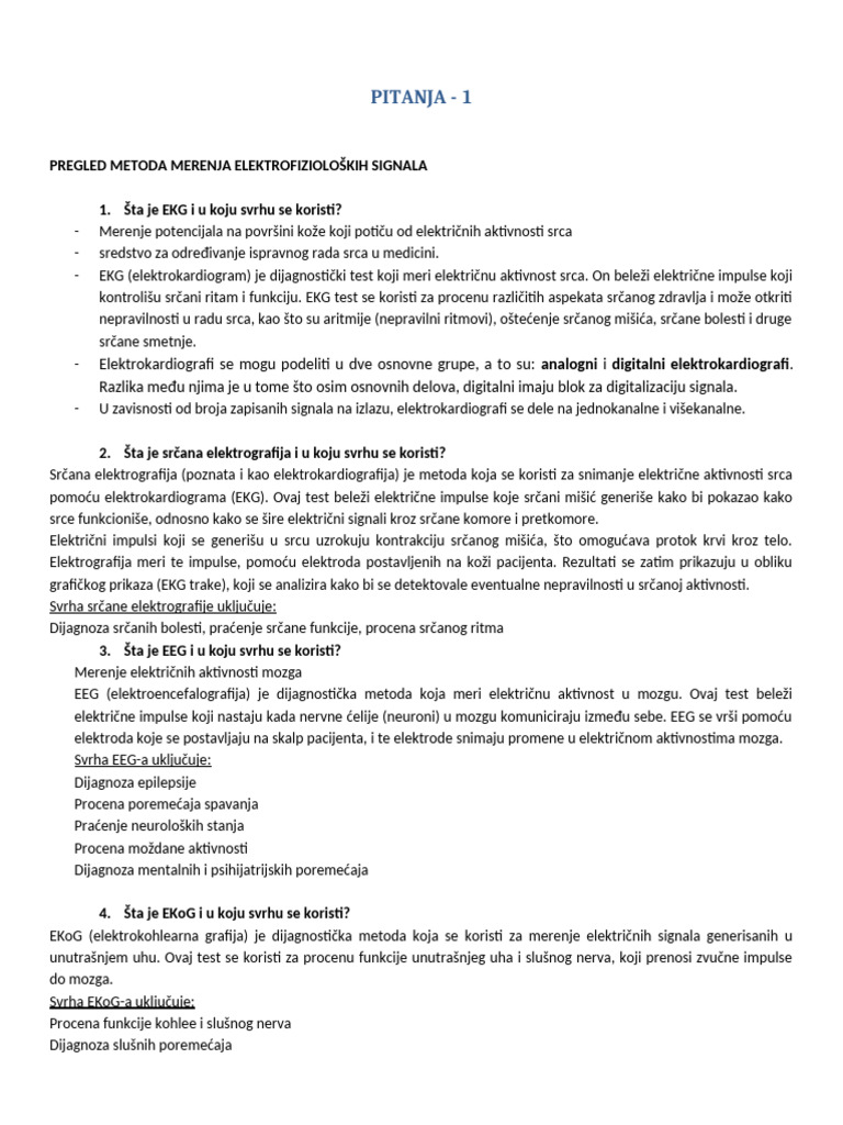 Pitanja-1 Deo | PDF
