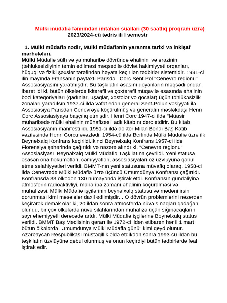 30 saat MÃ¼lki m. yeni suallar (1) | PDF