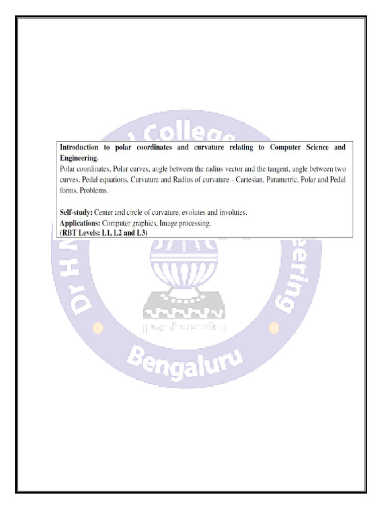 Bmats101 - Module 1 | PDF | Curvature | Mathematical Physics