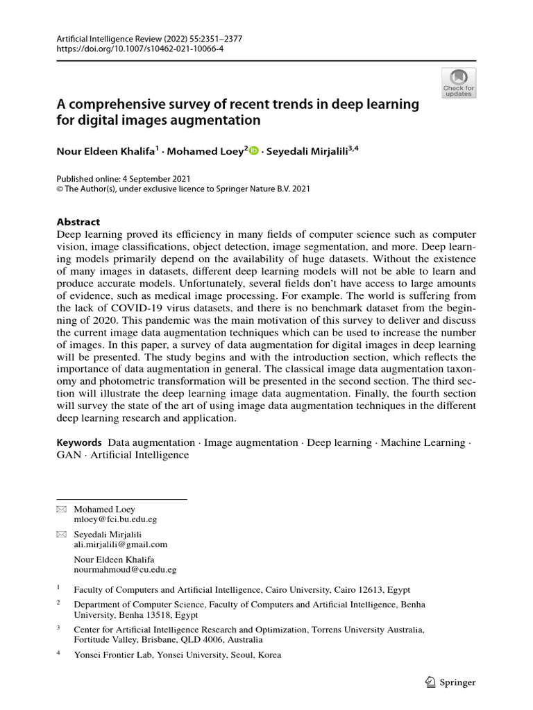 A Comprehensive Survey of Recent Trends in Deep Learning For Digital ...
