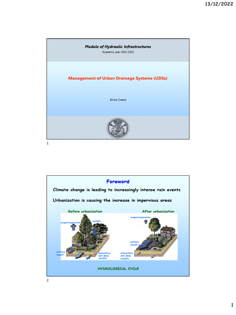 09-Management of UDS | PDF | Surface Runoff | Storm Drain