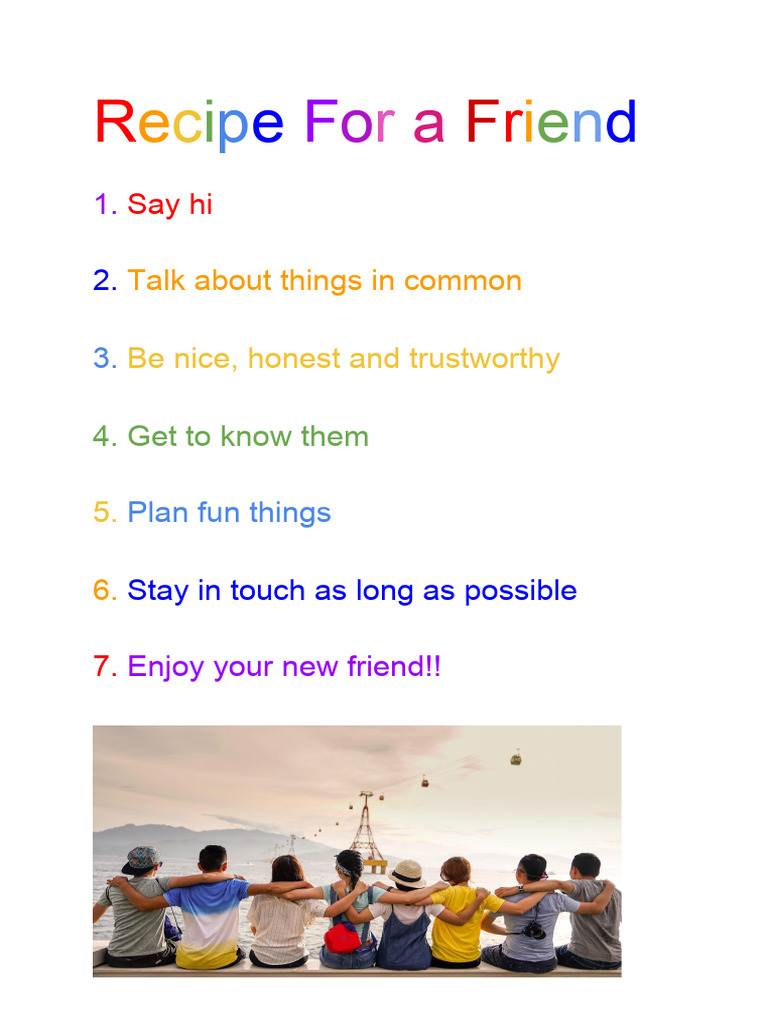 Recipe For A Friend | PDF
