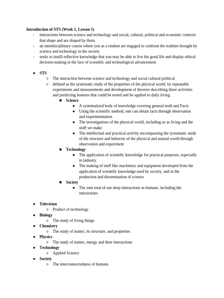 STS Reviewer | PDF | Science | Experiment