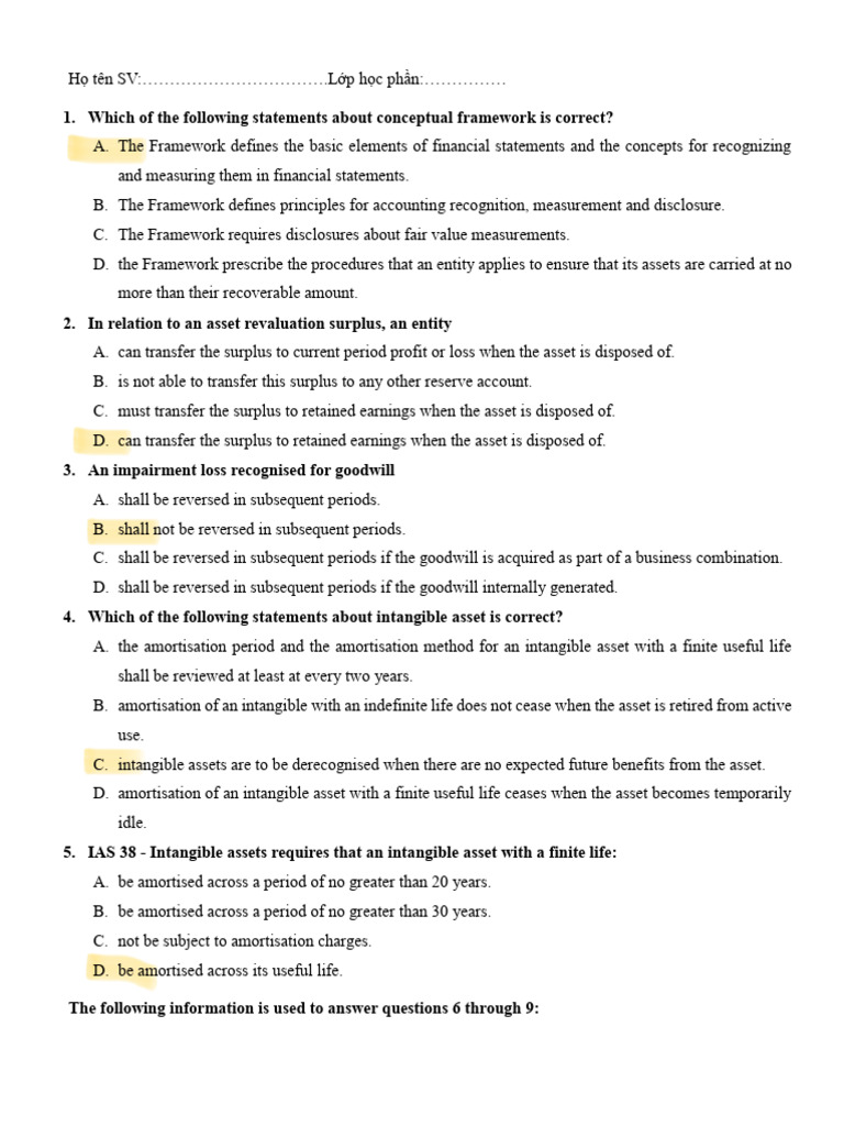 Đề Thi KTQT CLC 2023 | PDF | Depreciation | Fair Value
