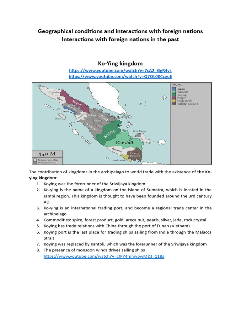 Geographical Conditions and Interactions With Foreign Nations | PDF