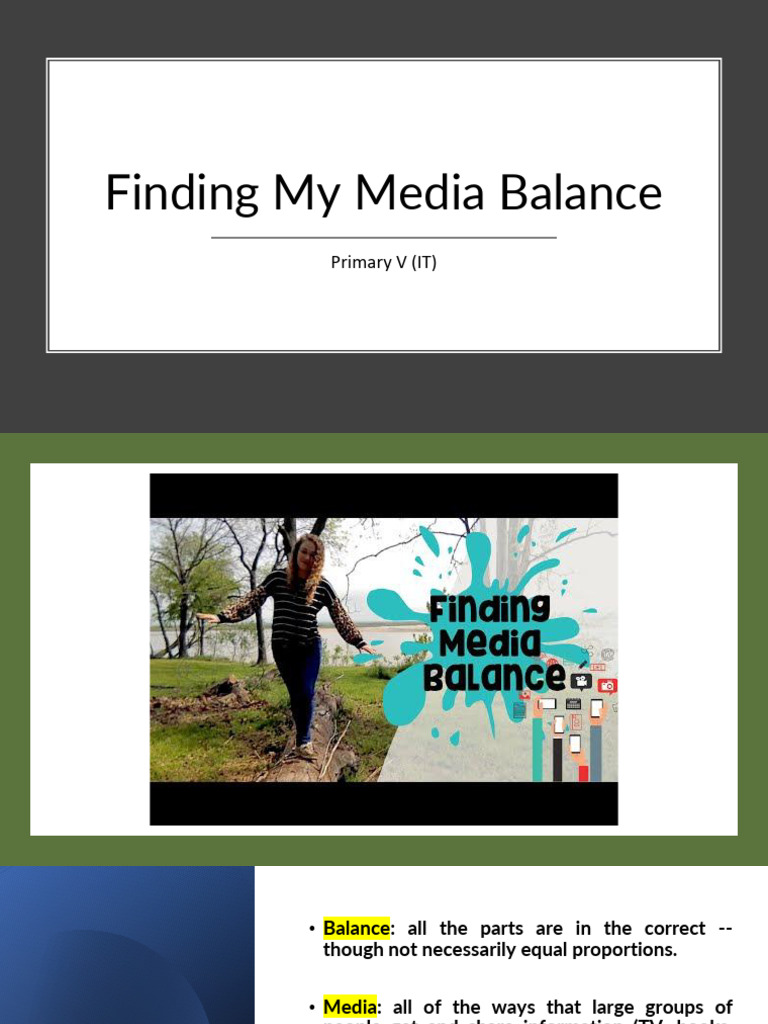 Finding My Media Balance | PDF | Computing